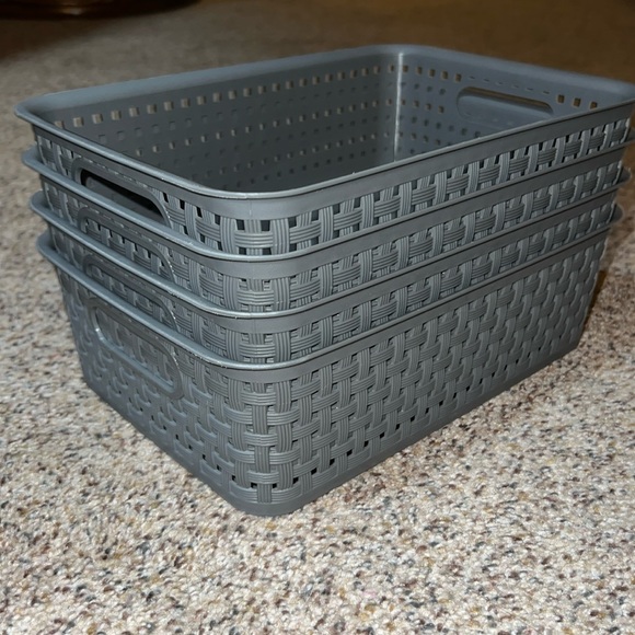 Storage & Organization | 4pc Grey Storage Containers | Poshmark